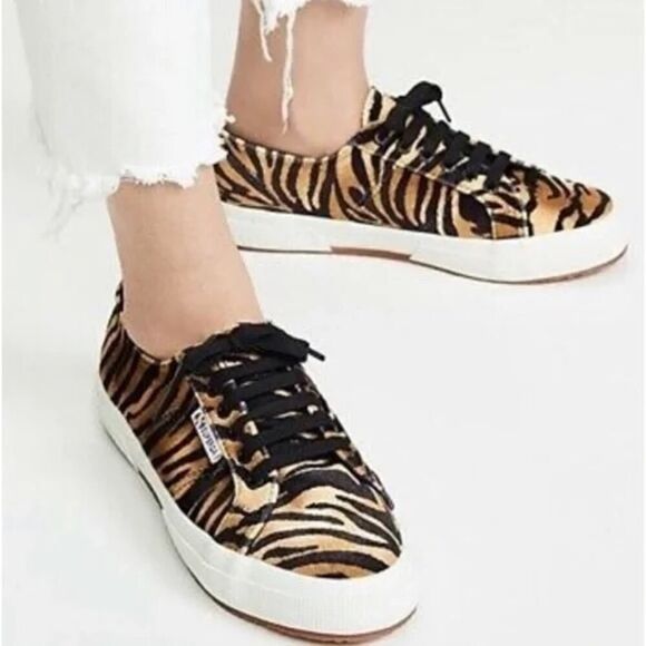 Superga | Shoes | Superga Zebra Velvet Lowtop Womens Sneakers Flat Y2k ...